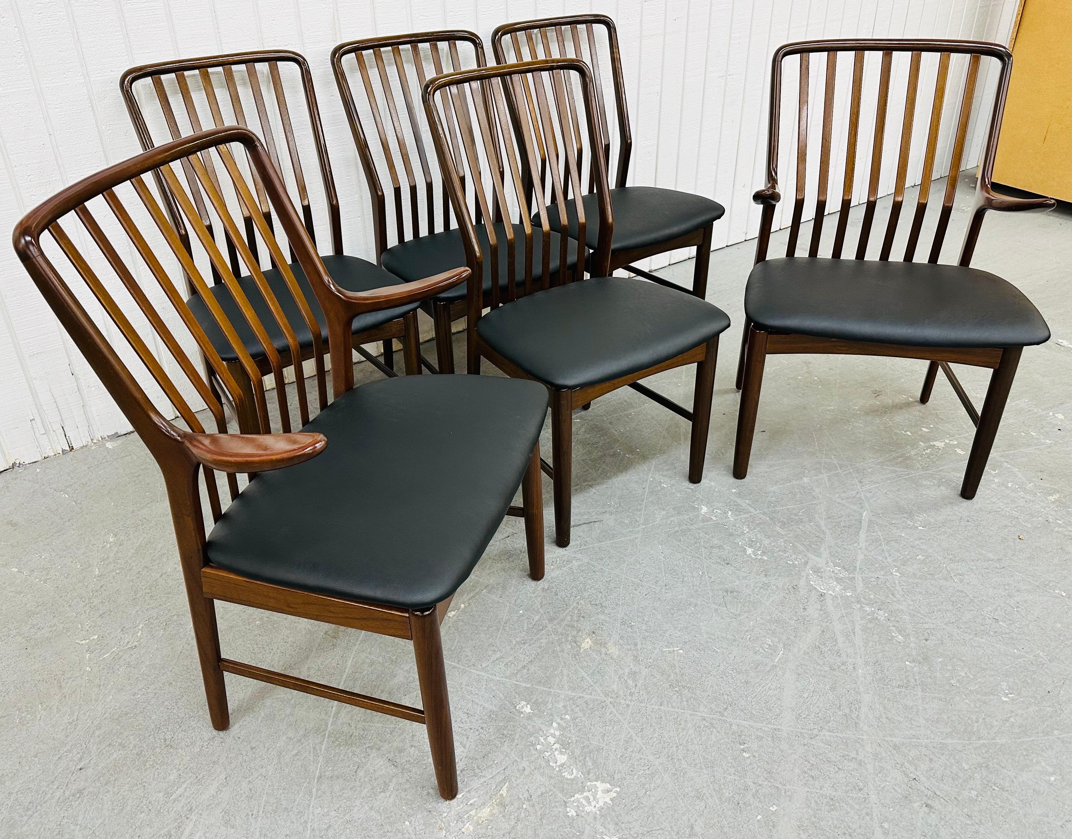Mid-Century Danish Modern Moreddi Walnut Dining Chairs - Set of 6 For ...