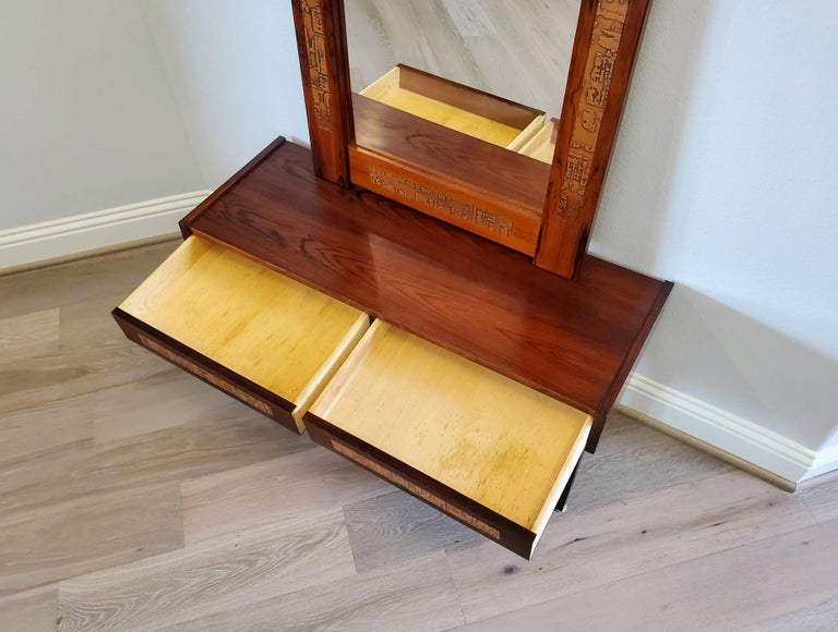 Mid-Century Danish Modern Pedersen and Hansen Palisander Console and ...