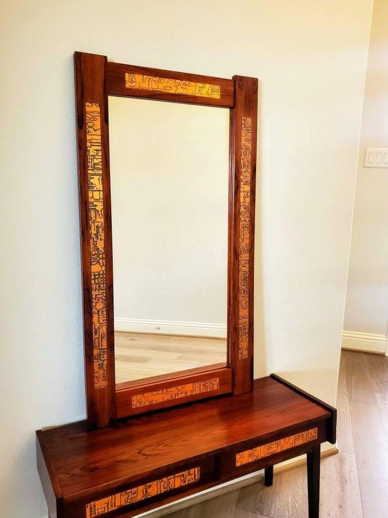 Mid-Century Danish Modern Pedersen and Hansen Palisander Console and ...