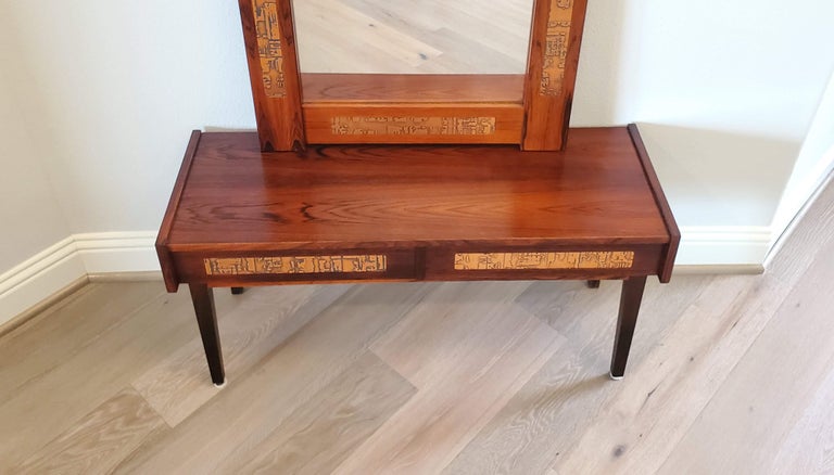 Mid-Century Danish Modern Pedersen and Hansen Palisander Console and ...