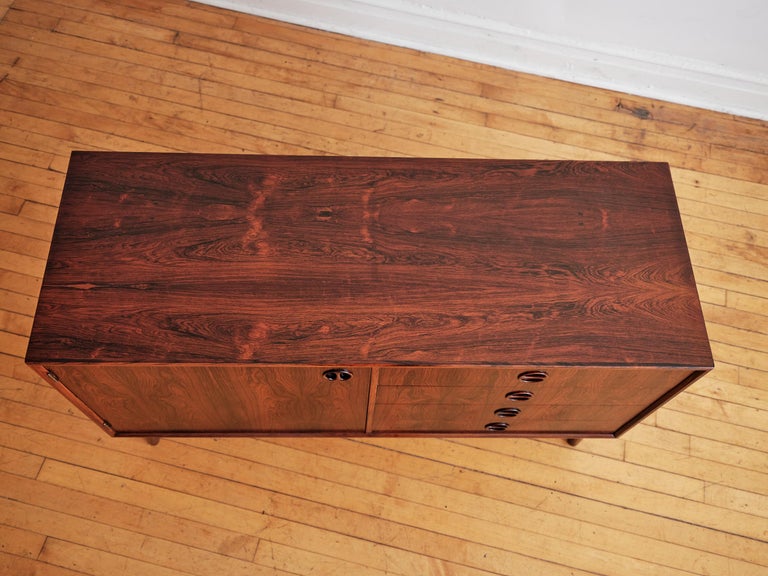 Mid Century Danish Modern Rosewood Console at 1stDibs