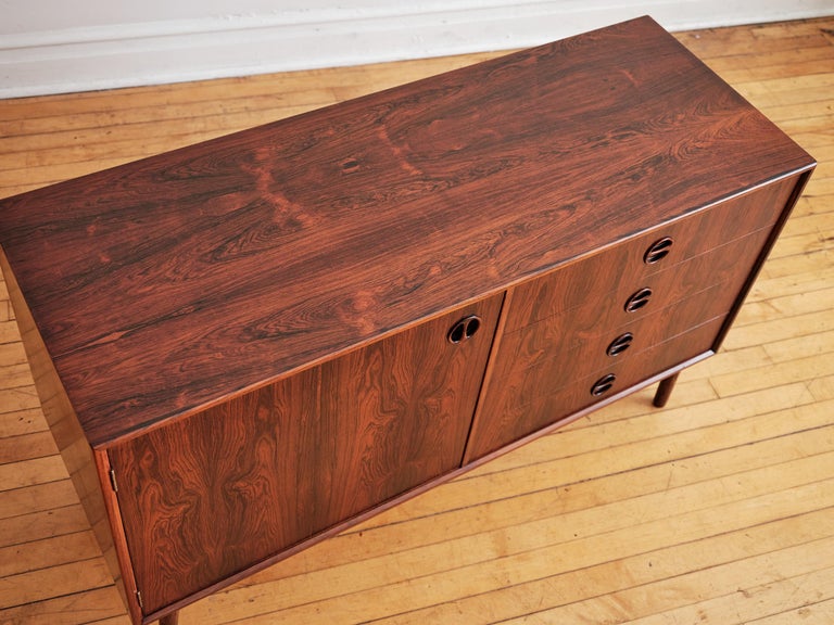 Mid Century Danish Modern Rosewood Console at 1stDibs