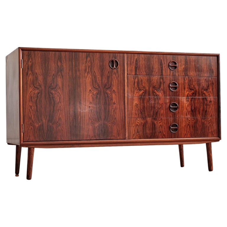 Mid Century Danish Modern Rosewood Console at 1stDibs