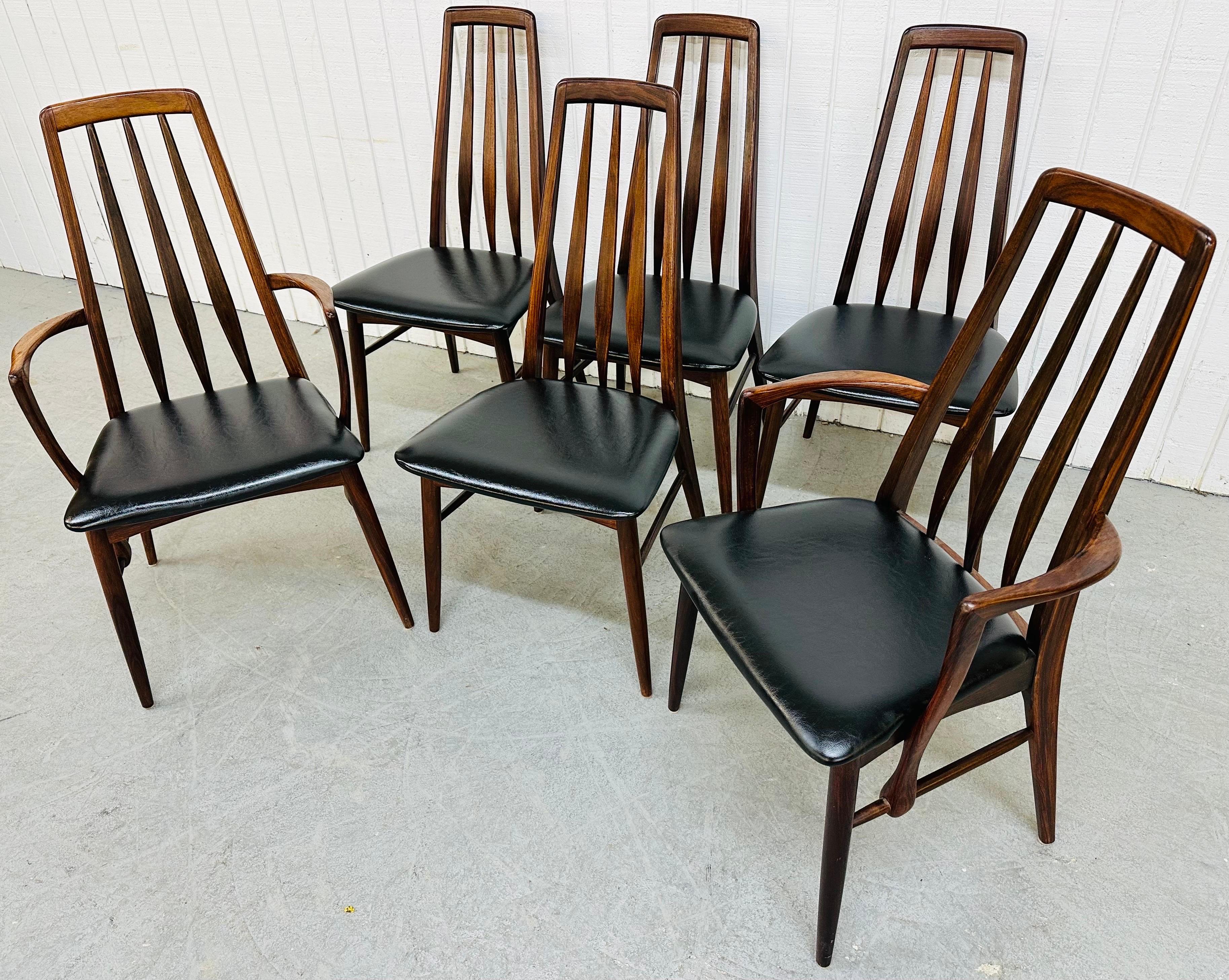 Mid-Century Danish Modern Rosewood “Eva” Chairs by Neils Koefoed - Set ...
