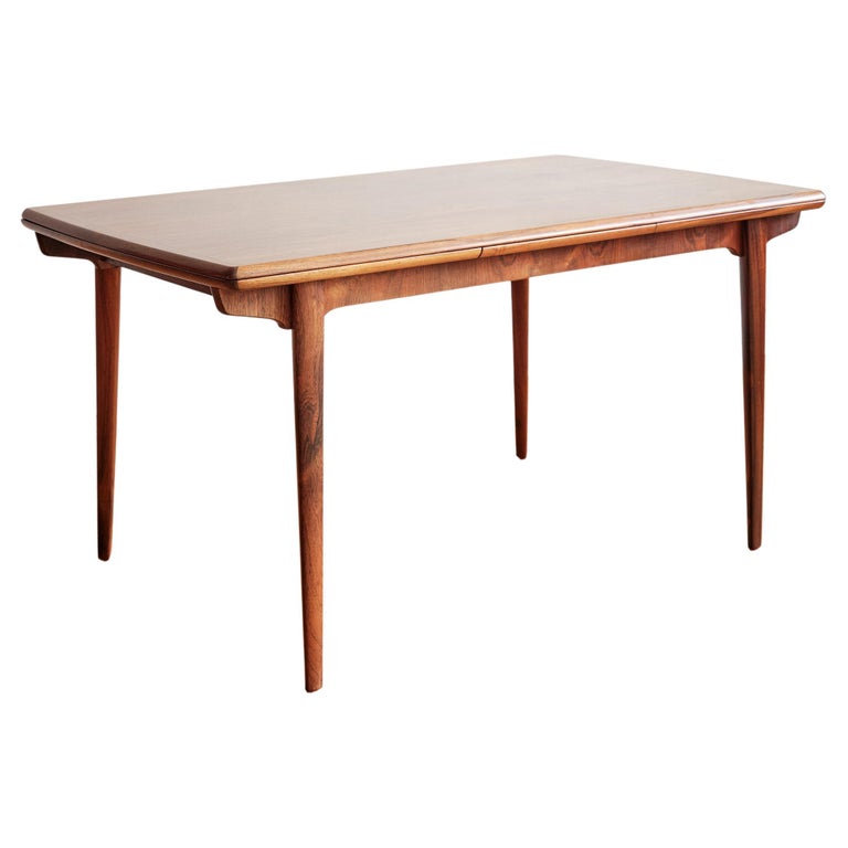 Mid Century Danish Modern Rosewood HP Hansen Dining Table at 1stDibs