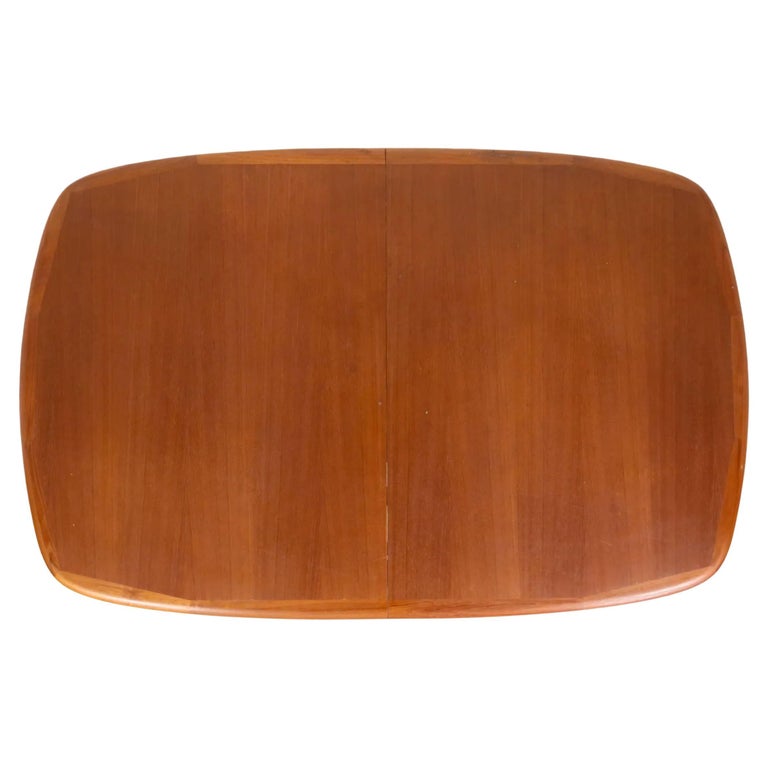 Midcentury Danish Modern Rounded Teak Extension Dining Table Denmark by ...