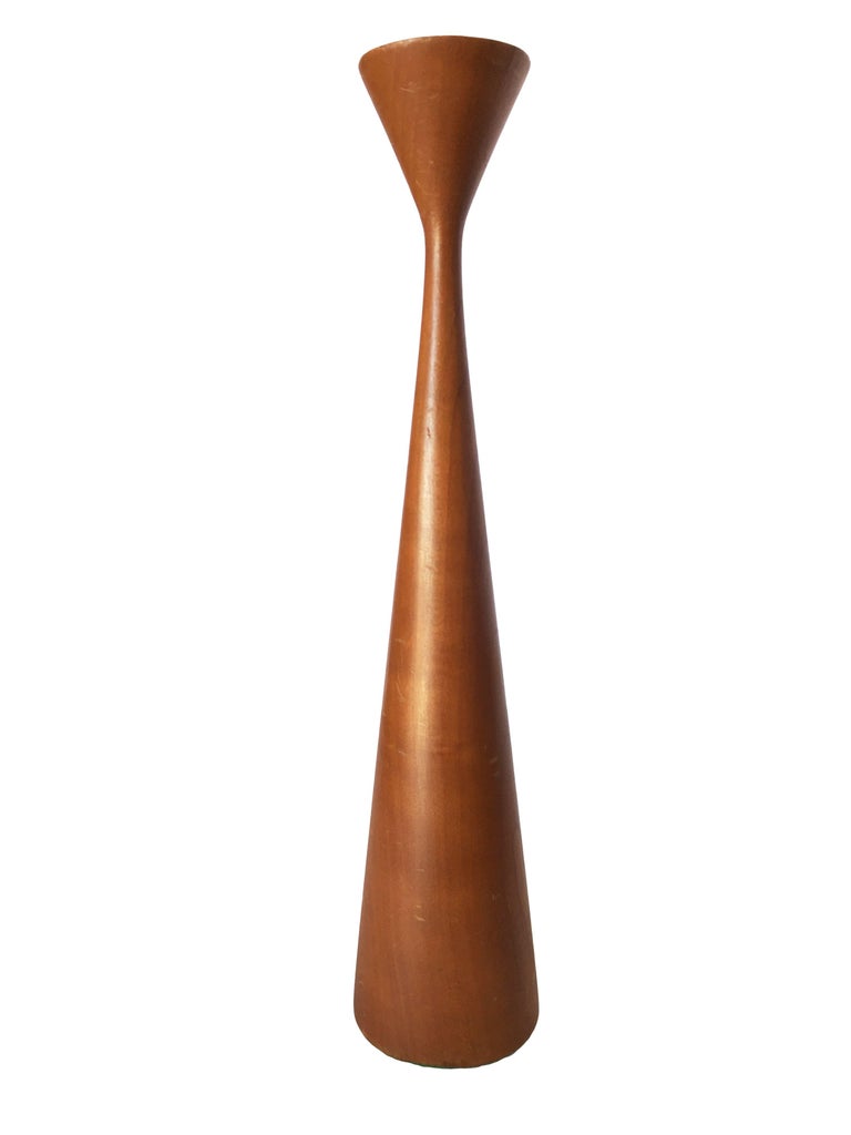 Mid-Century Danish Modern Tall Teak Candlestick Holder by Rude Osolnik ...