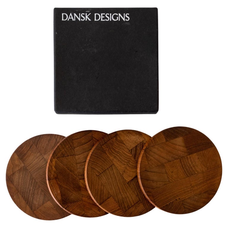 Mid-Century Danish Modern Teak Coaster Set by Jens H. Quistgaard for ...
