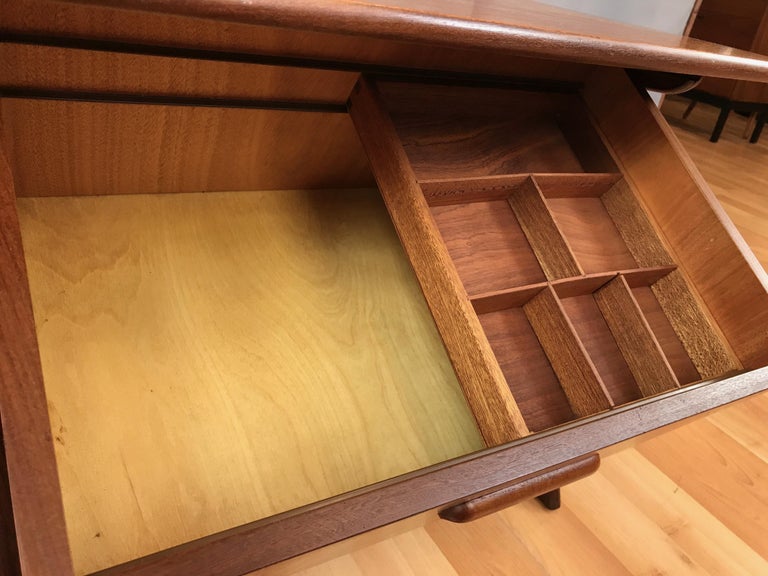 Midcentury Danish Modern Teak Sewing Box Table at 1stDibs