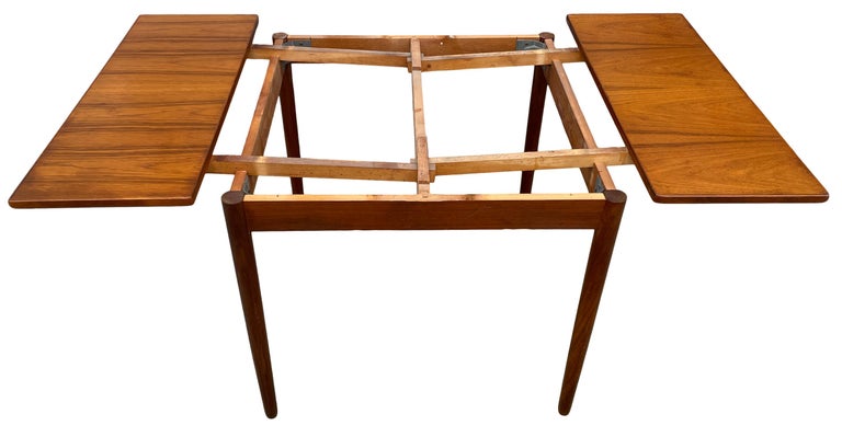 Mid Century Danish Modern Teak Small Refectory Extension Dining Table ...