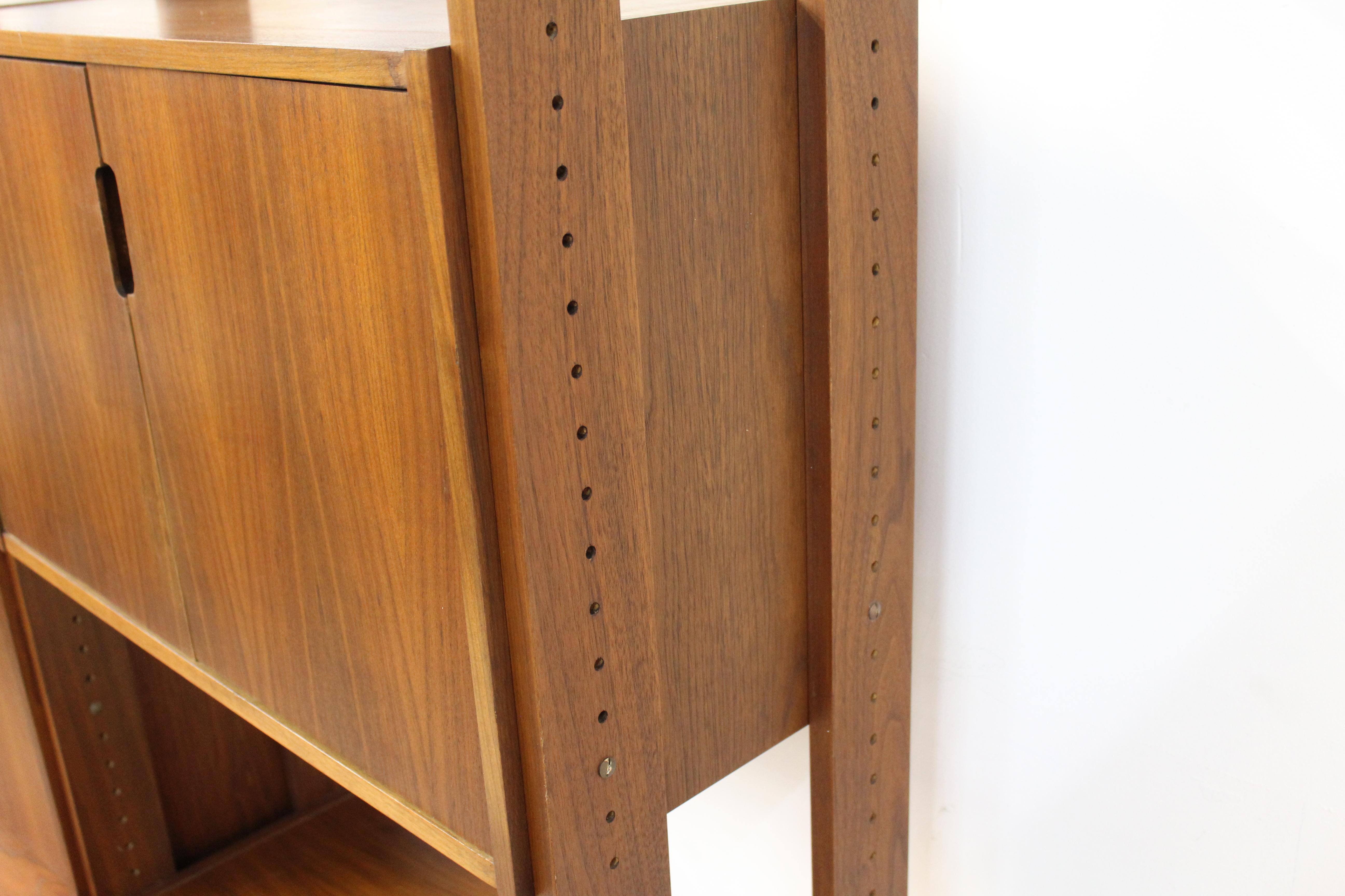 Mid Century Danish Modern Teak Wall Unit System For Sale at 1stDibs