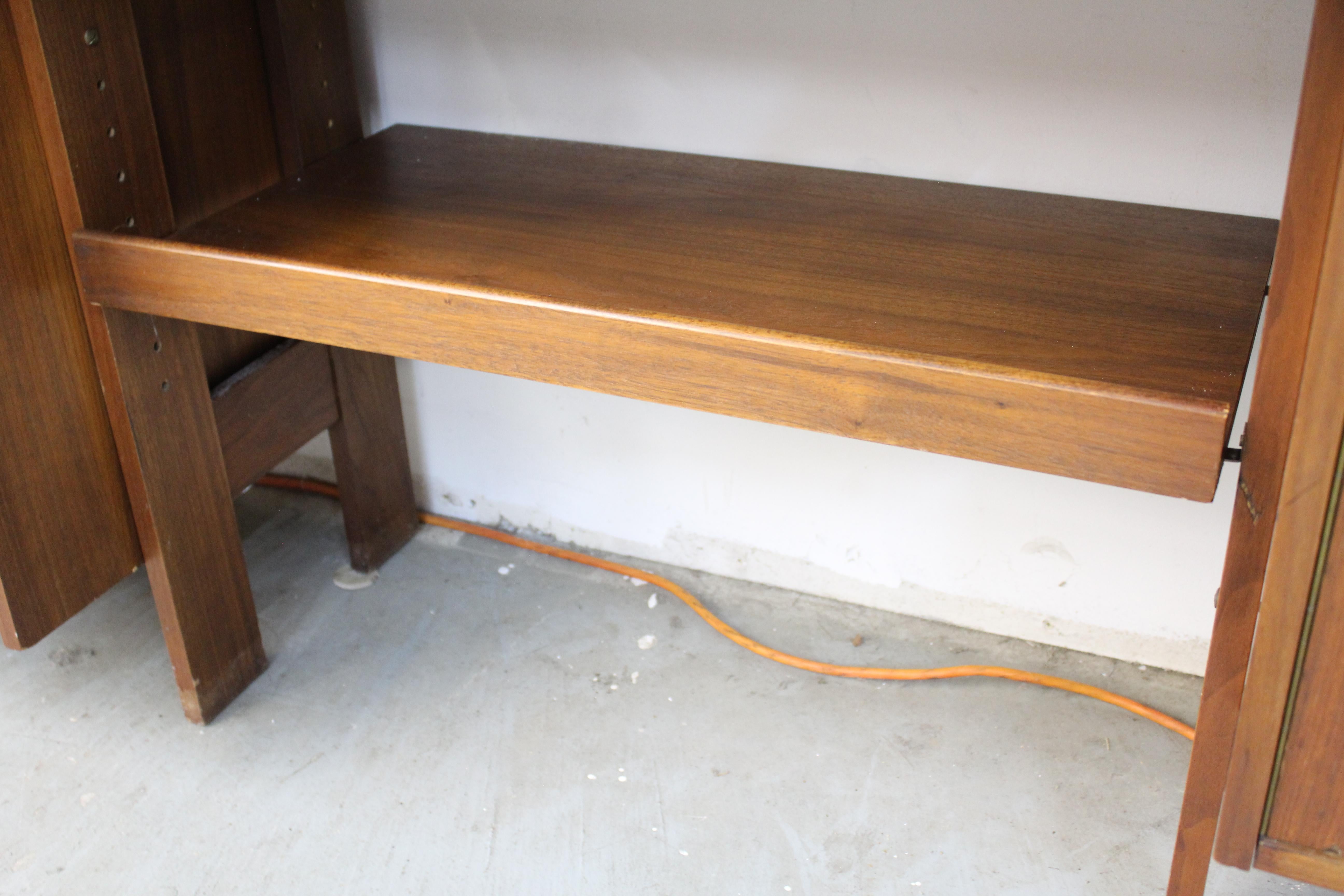 Mid Century Danish Modern Teak Wall Unit System For Sale at 1stDibs