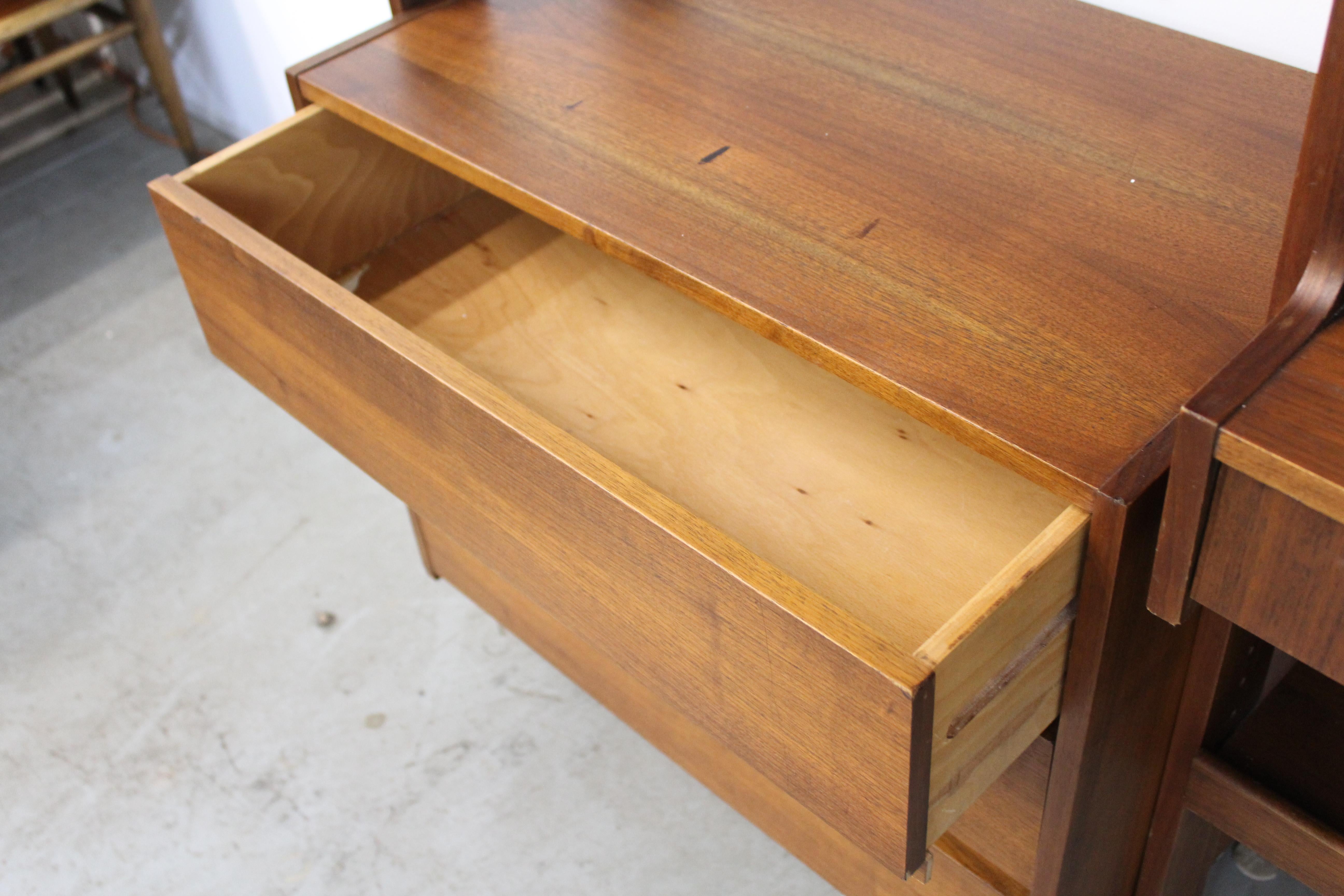 Mid Century Danish Modern Teak Wall Unit System For Sale at 1stDibs