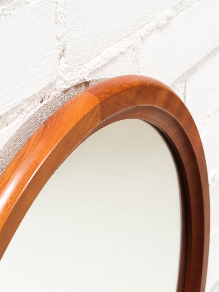 Mid-Century Danish Round Teak Mirror by Aksel Kjersgaard, 1950s For ...