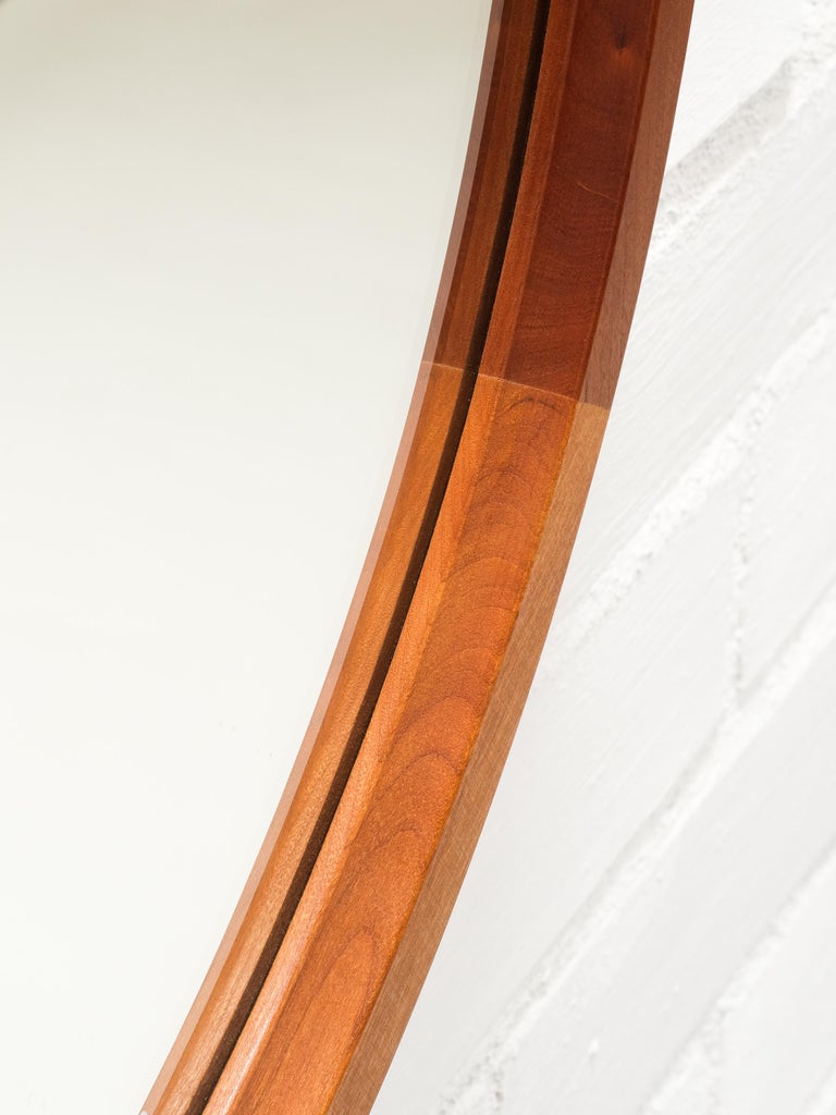 Mid-Century Danish Round Teak Mirror by Aksel Kjersgaard, 1950s For ...