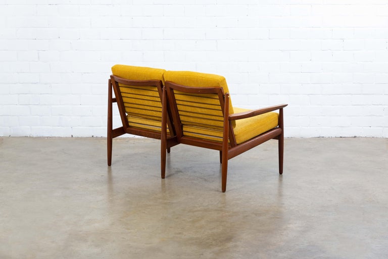 Midcentury Danish Sofa by Arne Vodder for Glostrup in Teak and Yellow ...