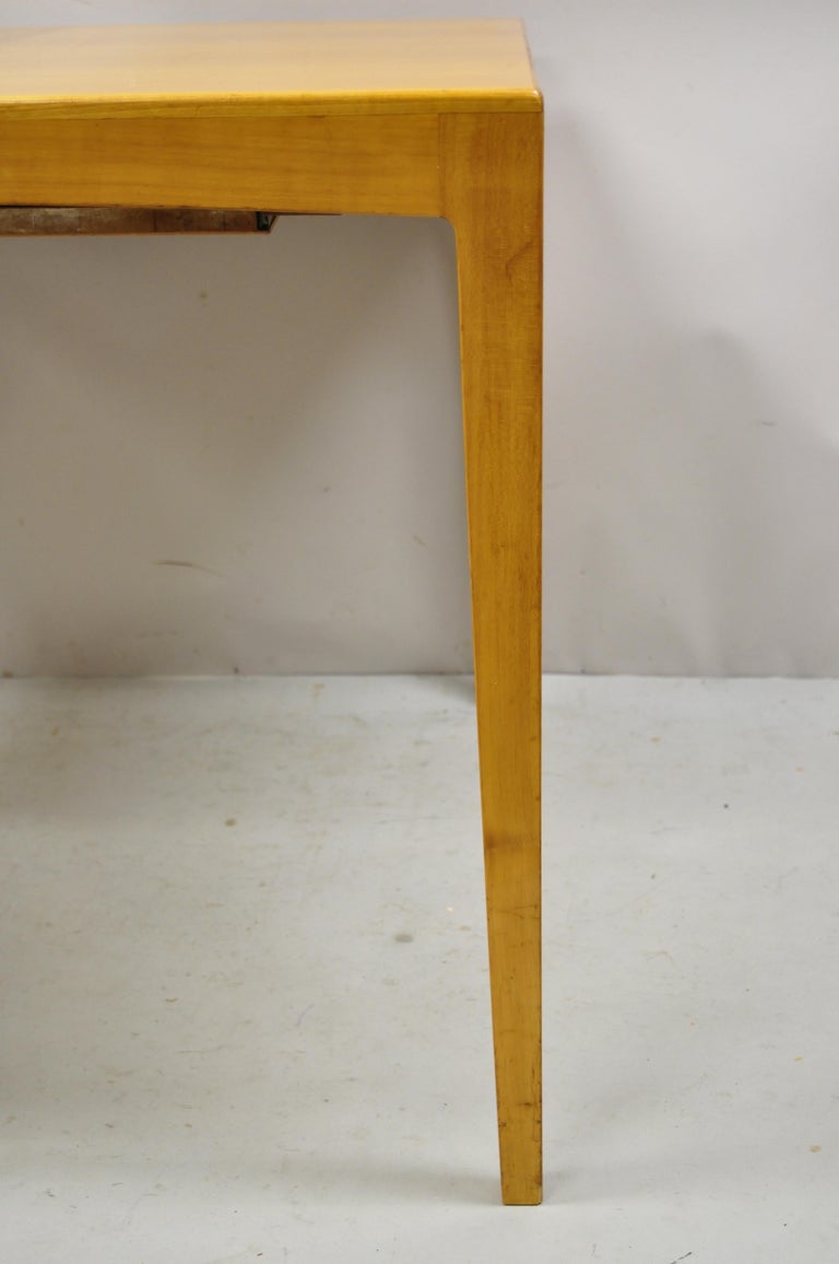 Mid Century Danish Swedish Modern Maple Wood Hidden Leaf Extension ...