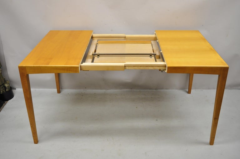 Mid Century Danish Swedish Modern Maple Wood Hidden Leaf Extension ...