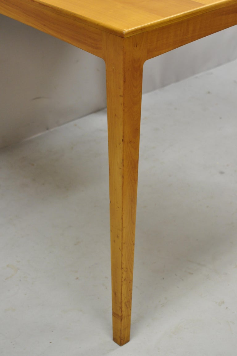 Mid Century Danish Swedish Modern Maple Wood Hidden Leaf Extension ...