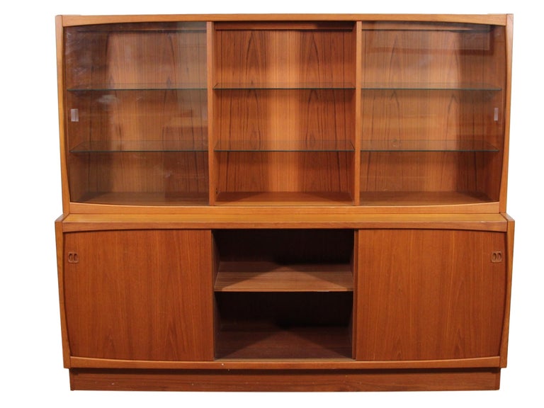 Midcentury Danish Teak Buffet with Hutch For Sale at 1stDibs