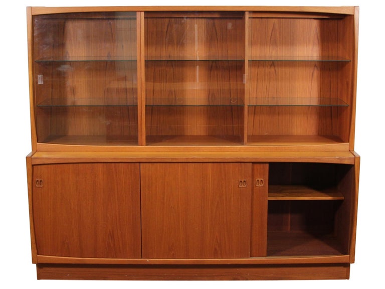 Midcentury Danish Teak Buffet with Hutch For Sale at 1stDibs