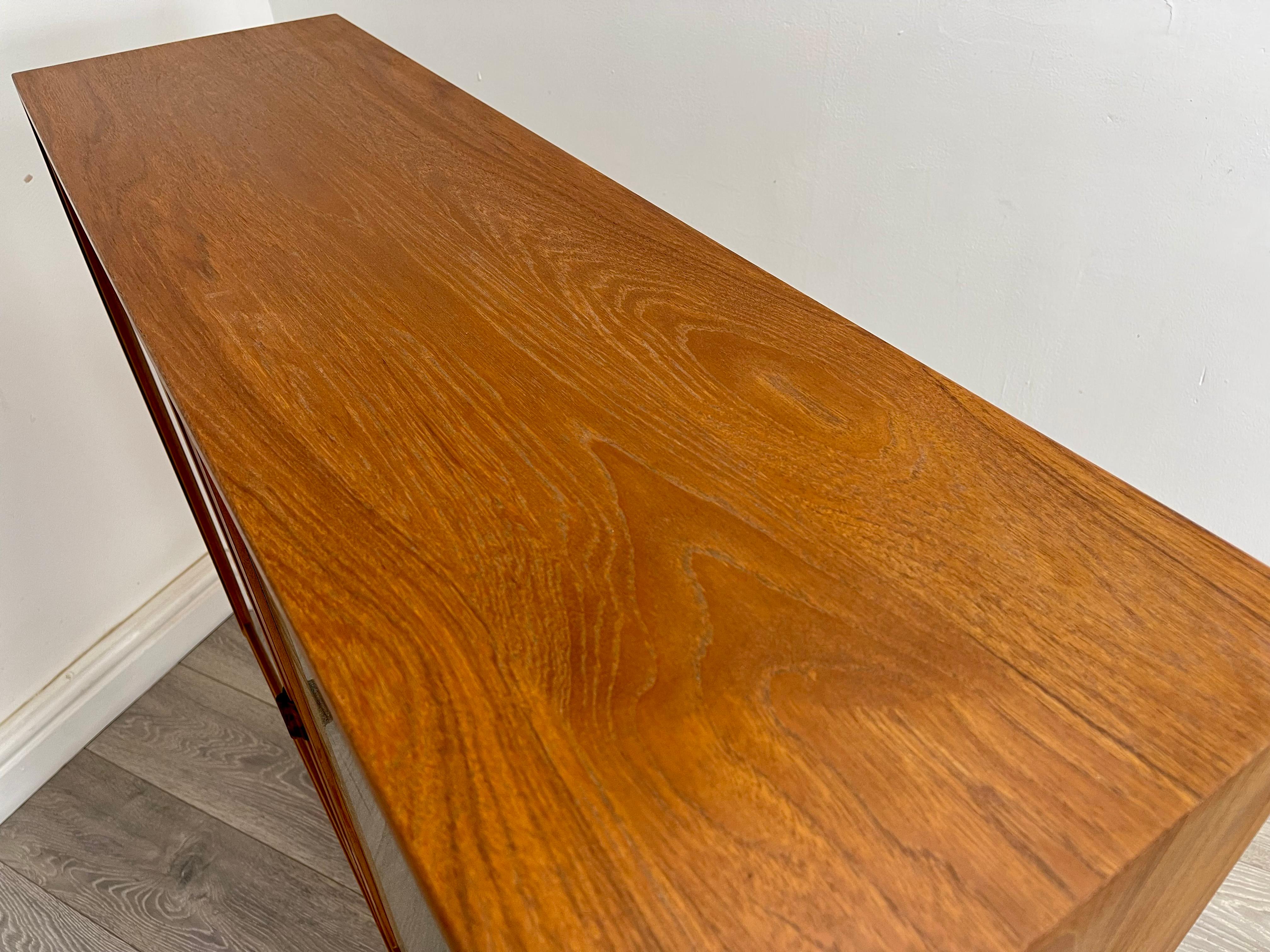 Midcentury Danish Teak Glazed Bookcase For Sale at 1stDibs