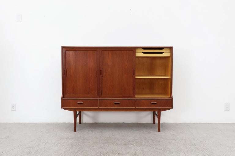 Mid-Century Danish Teak Highboard at 1stDibs