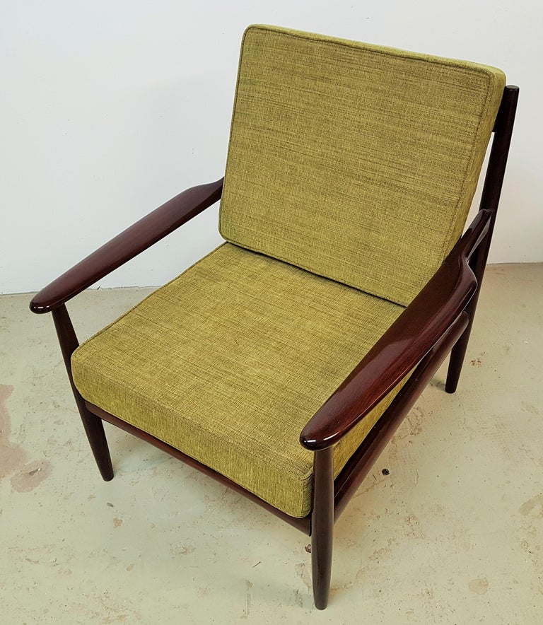 Midcentury Danish Teak Lounge Chair by Grete Jalk at 1stDibs