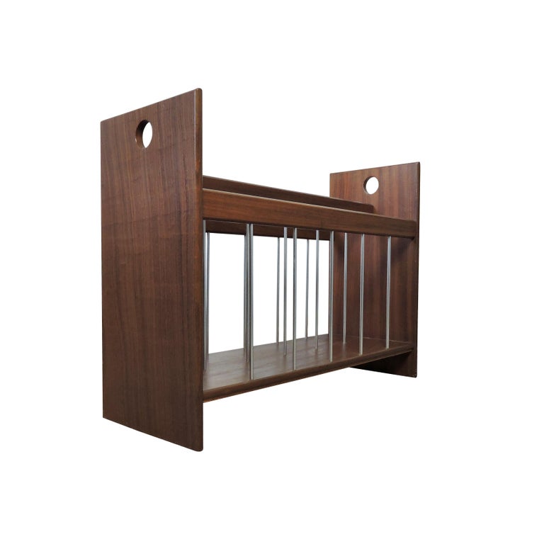 Midcentury Danish Teak Magazine Rack, 1960s For Sale at 1stDibs