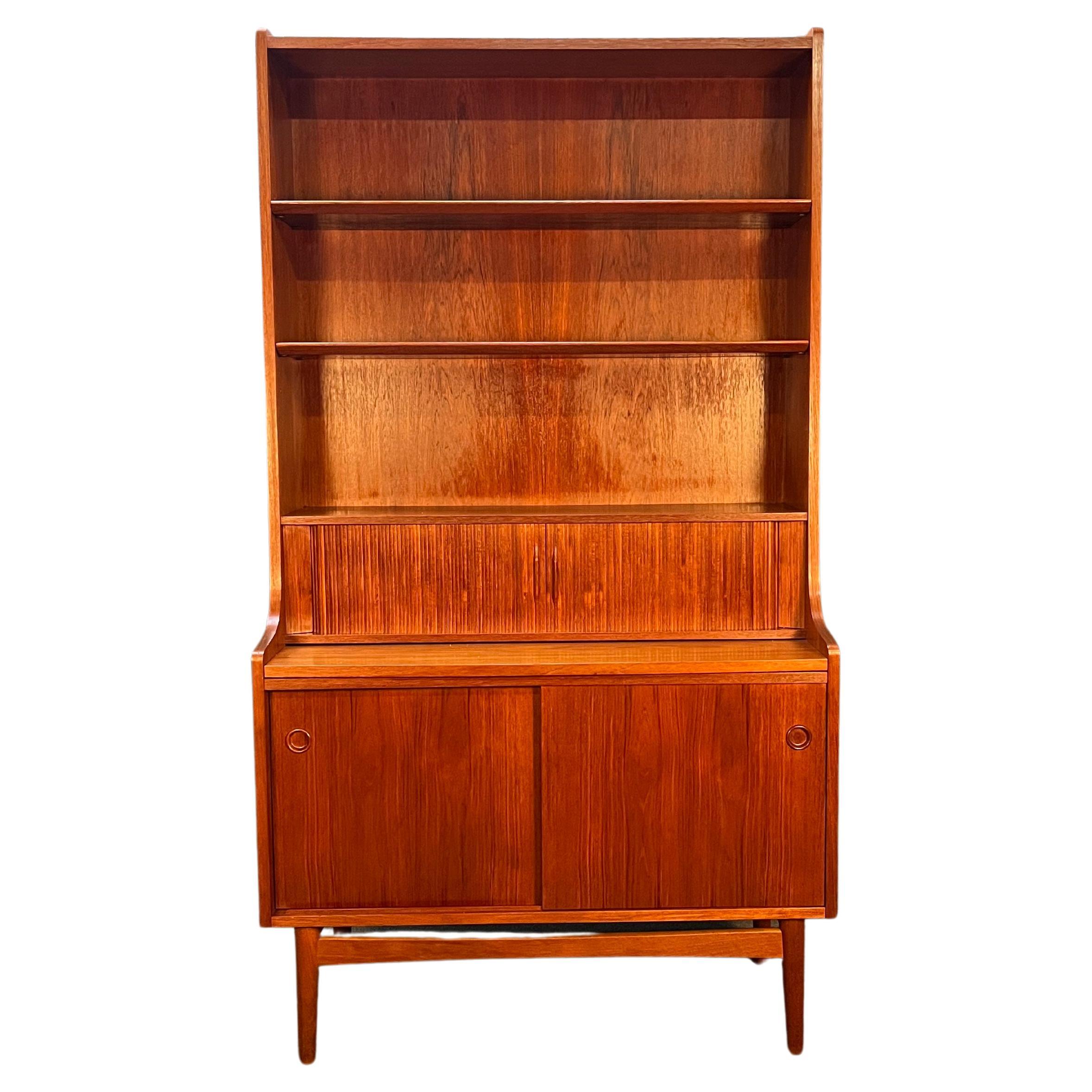 Danish Modern Teak Bookcase by Johannes Sorth for Bornholm at 1stDibs