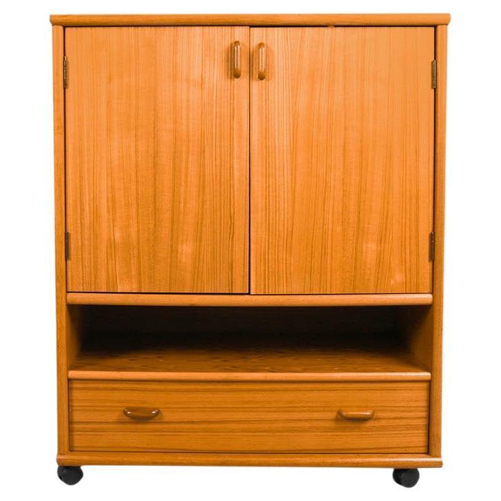 52” Vintage Rolling Card File Storage Cabinet For Sale at 1stDibs
