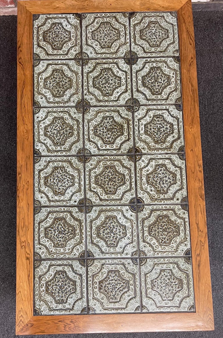 Mid-Century Danish Tile and Rosewood Coffee Table by Findahls ...