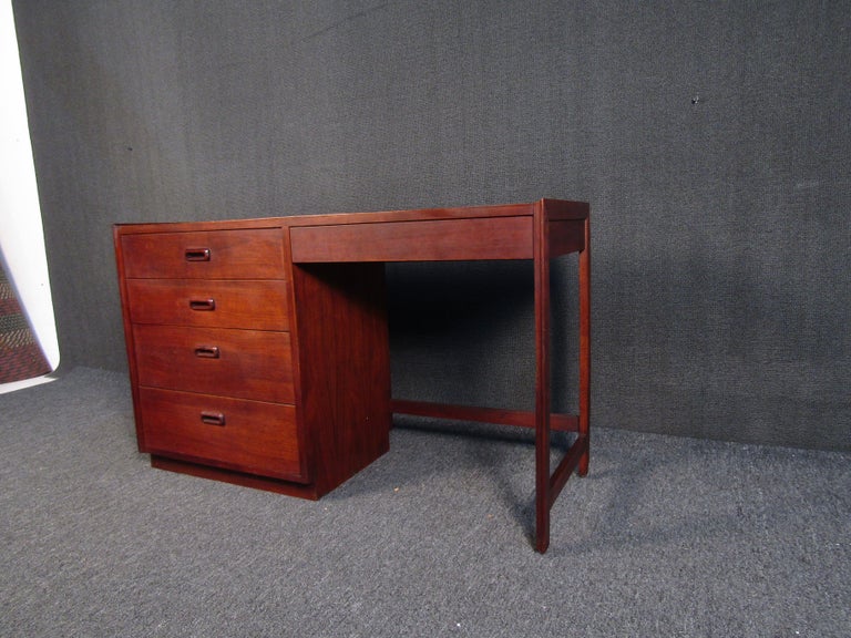 Mid-Century Danish Walnut Desk For Sale at 1stDibs