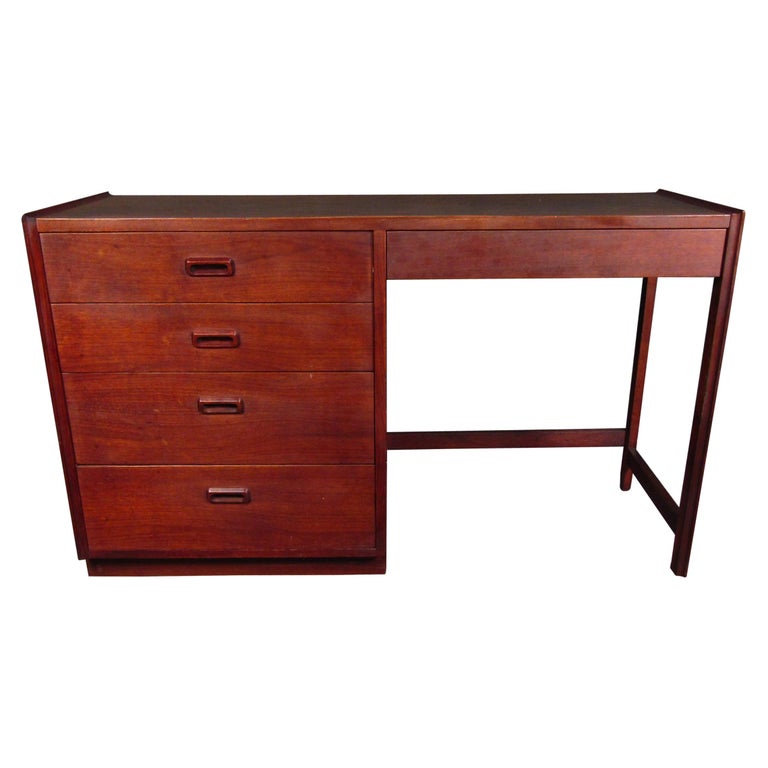 Mid-Century Danish Walnut Desk For Sale at 1stDibs