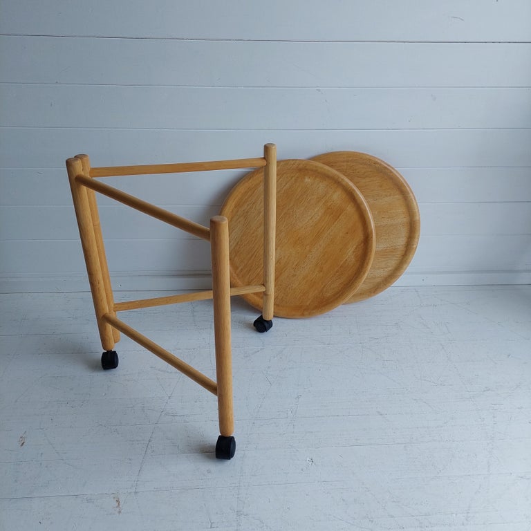 Mid-Century Dansk Jens Quistgaard Danish 2-Tier Round Trolley Lazy ...