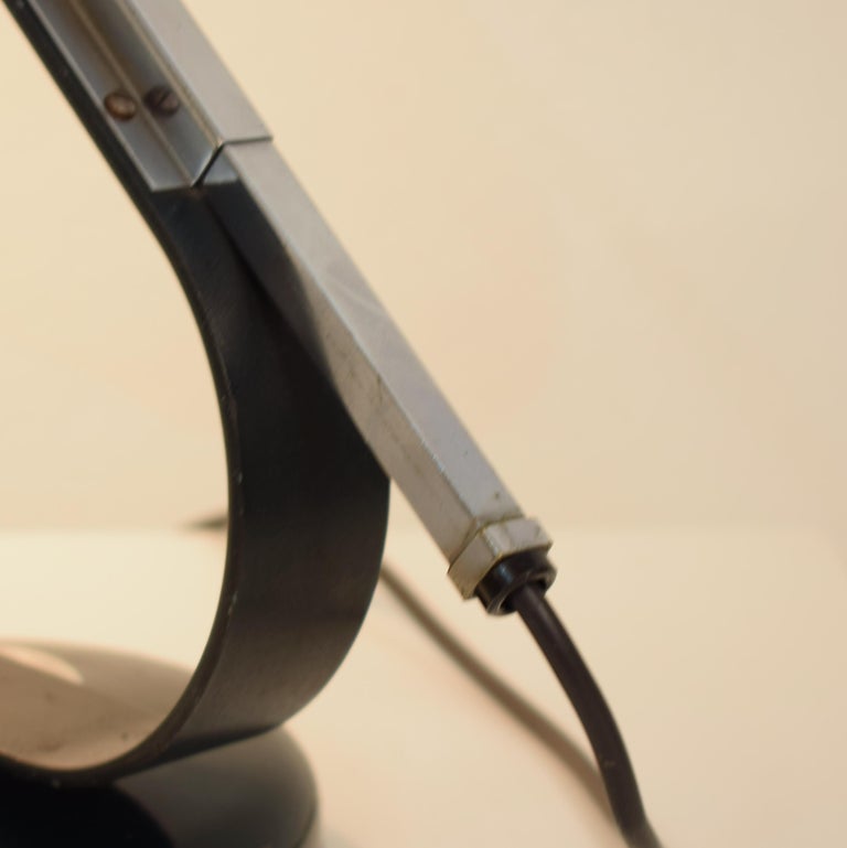 Midcentury Dark Green French Table Lamp with Telescope Function, circa ...