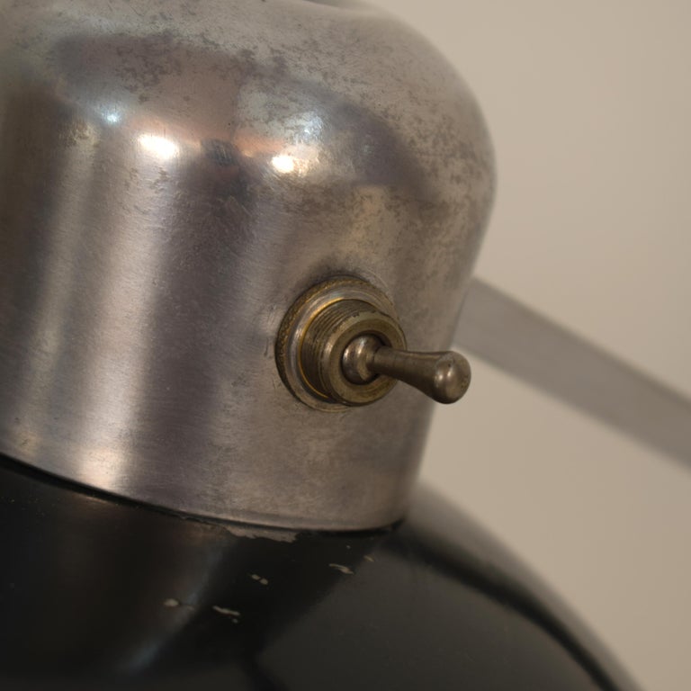 Midcentury Dark Green French Table Lamp with Telescope Function, circa ...