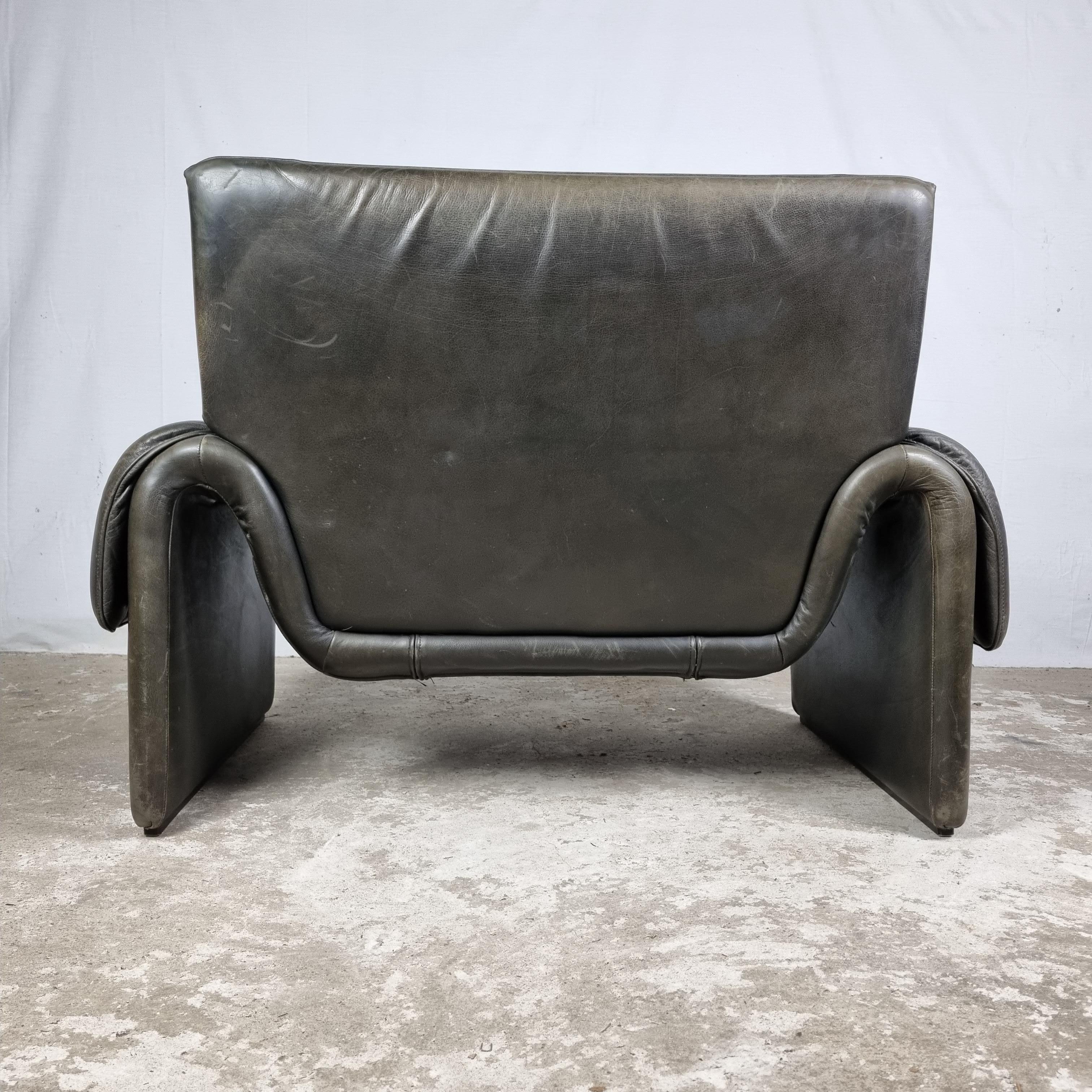 Mid-Century De Sede DS-2011/01 Buffalo Leather Lounge Chair 1970s ...