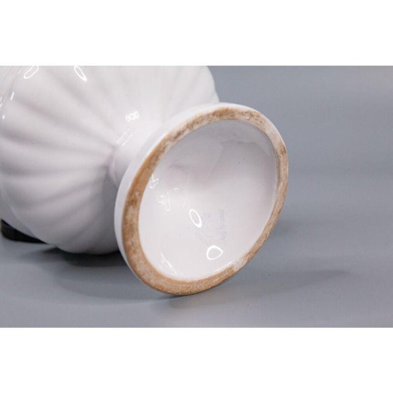 Mid-Century Delft White Porcelain Compote Pedestal Bowl Candy Dish For ...