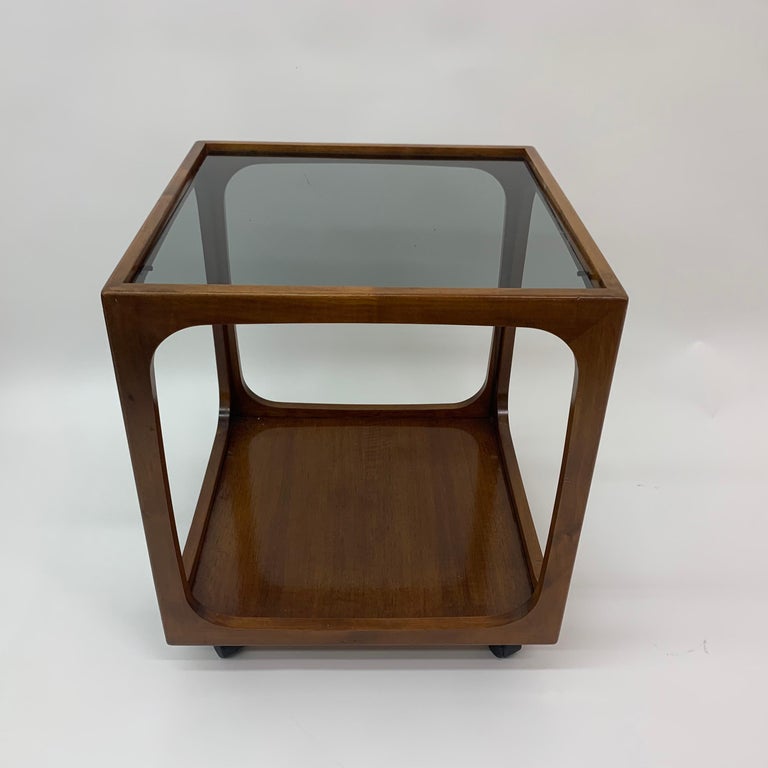 Mid-century design cube side table , 1970’s For Sale at 1stDibs
