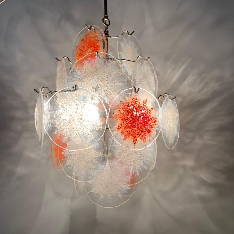 Midcentury Design Glass Disc Chandelier by Vistosi, 1970s For Sale at ...