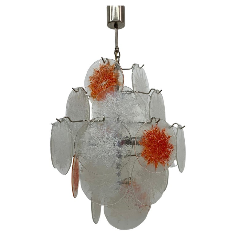 Midcentury Design Glass Disc Chandelier by Vistosi, 1970s For Sale at ...