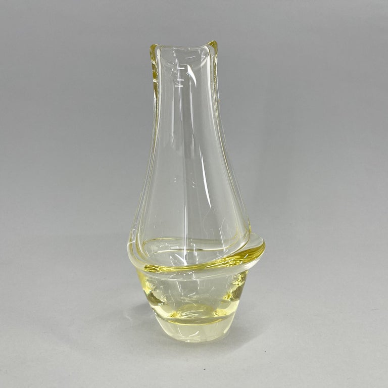 Mid-Century Design Small Vase by Frantisek Zemek for Mstisov Glassworks ...