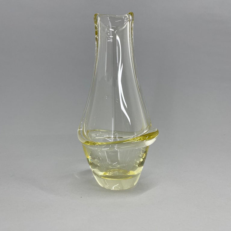 Mid-Century Design Small Vase by Frantisek Zemek for Mstisov Glassworks ...
