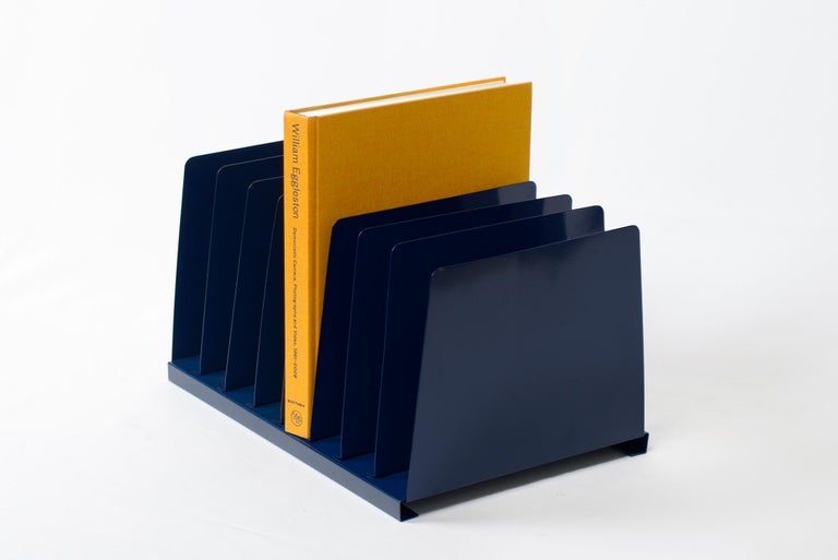 Midcentury Desktop File Holder/ Magazine Rack, Refinished in Midnight ...