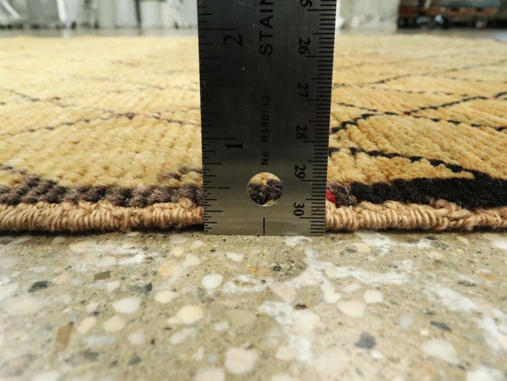 Contemporary Diamond Pattern Turkish Rug in Gold Mustard and Black For ...