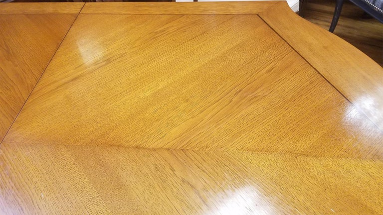 Midcentury Dining Table with 3 Leaves For Sale at 1stDibs