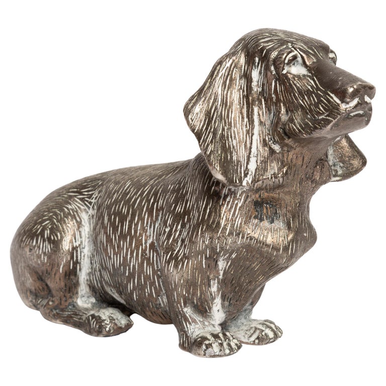 Mid-Century Dog Dachshund Metal Decorative Sculpture, Italy, 1950s For ...