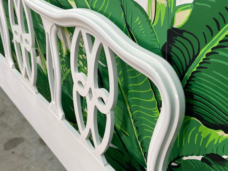 Midcentury Dorothy Draper Style King Bed Headboard For Sale at 1stDibs