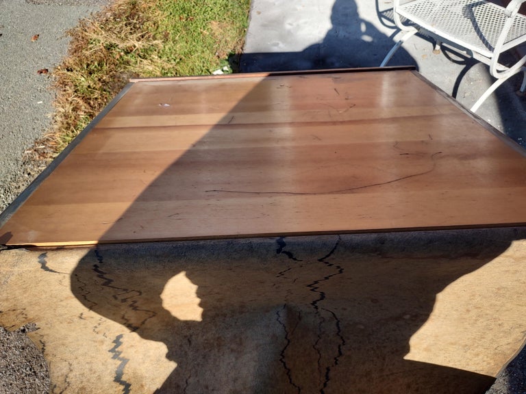 Mid Century Drafting Table by Anco C1940 Oak and Maple For Sale at 1stDibs